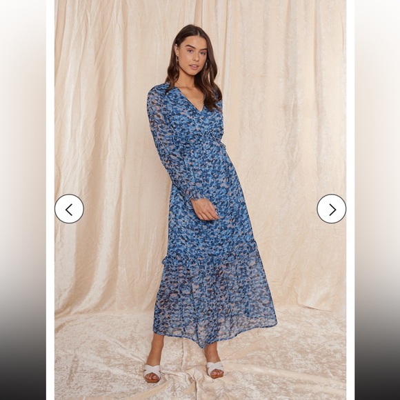 RAGA | Dresses | Nwt Raga Neela Ruffle Maxi Dress Long Sleeve Large | Poshmark